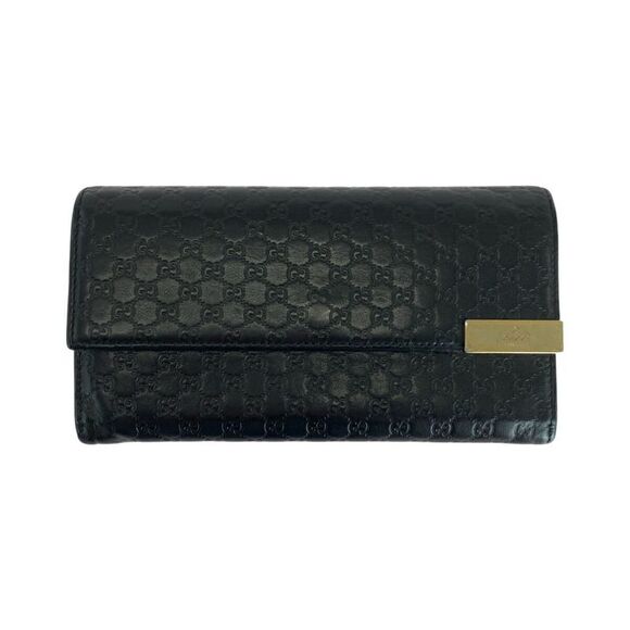 Gucci | Bags | Gucci Black Leather Long Wallet | Poshmark